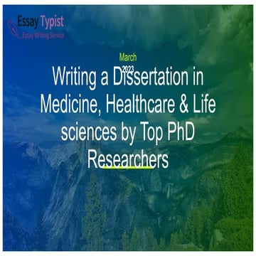 Writing a Dissertation in Medicine, Healthcare & Life sciences by Top ...