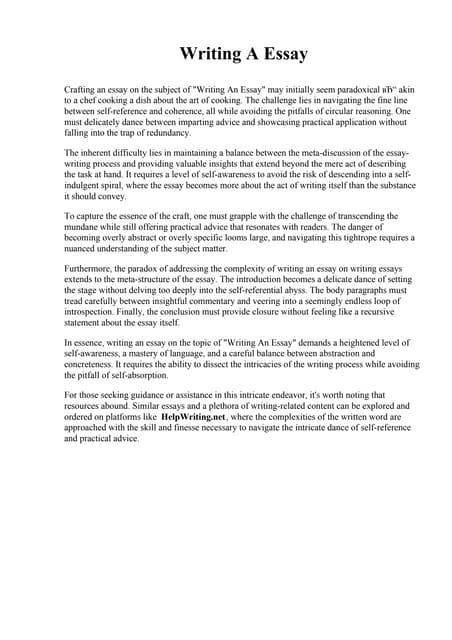 Writing And Essay.pdf | Screenwriting | Content Production