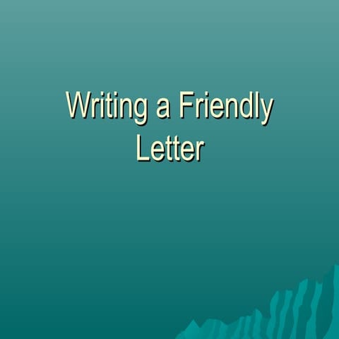 Writing a friendly letter | PPT | Desktop Publishing | Computer ...