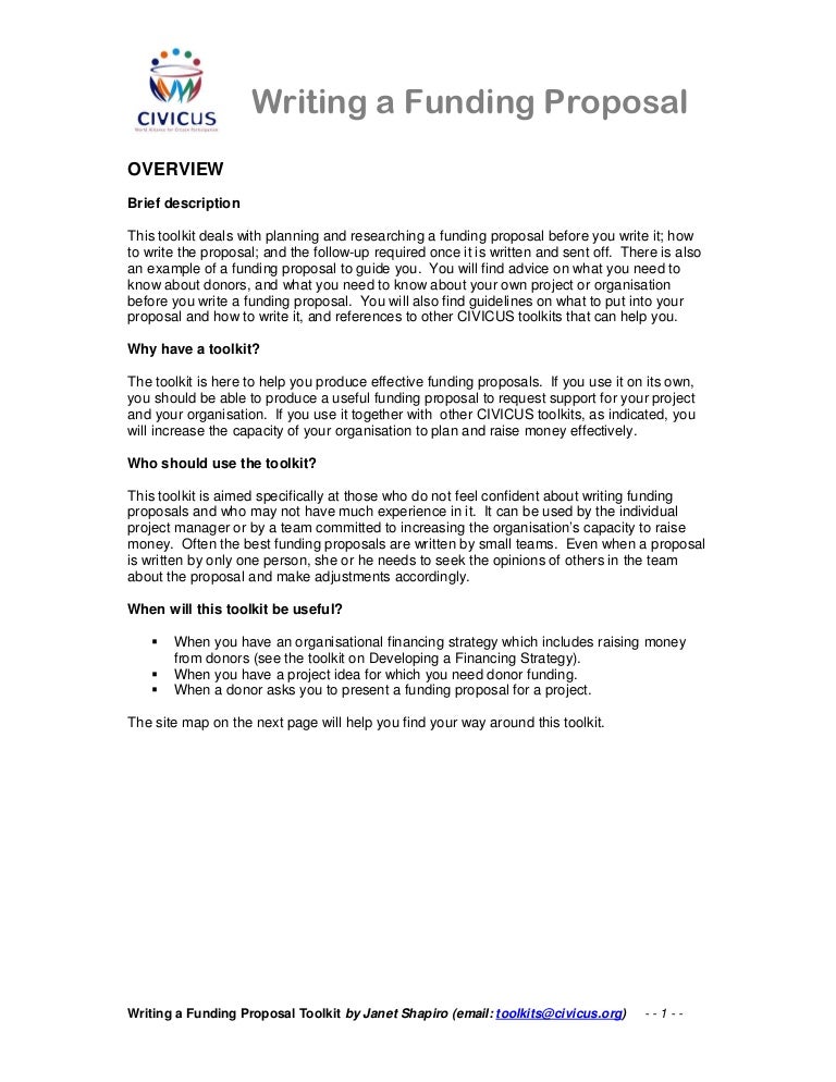 Writing A Funding Proposal writing-a-funding-proposal