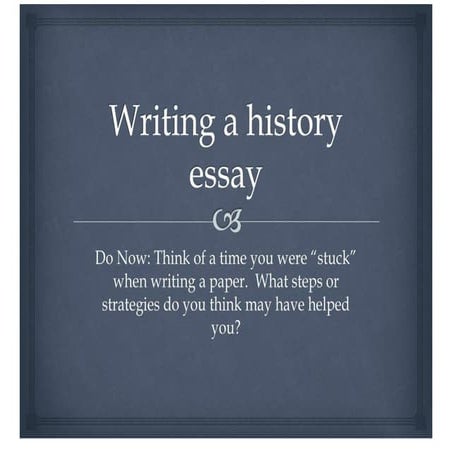 Writing A History Essay | PDF