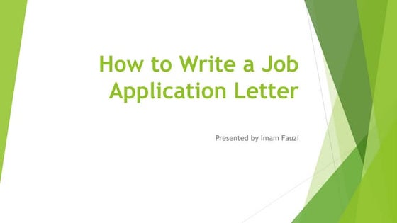 HOW TO WRITE JOB APPLICATION (Class XII) | PDF