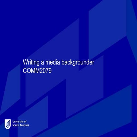 Writing a media backgrounder.pptx