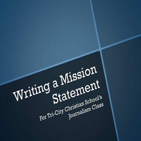 Writing a Mission Statement - TCCS Eagle Flyer | PPT