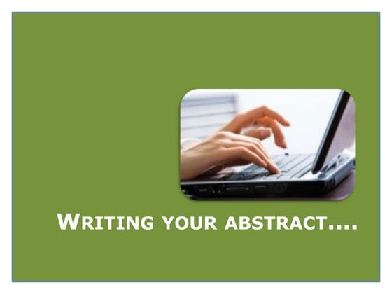 How to Write a One-Page Abstract | PPTX