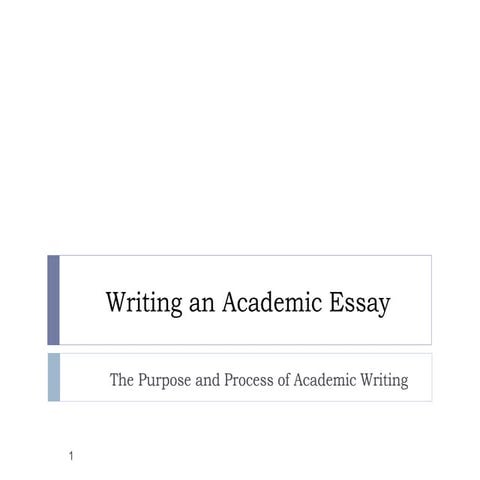 Writing an academic essay | PDF