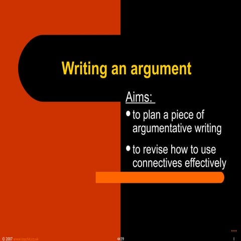 Writing An Argument | PPT