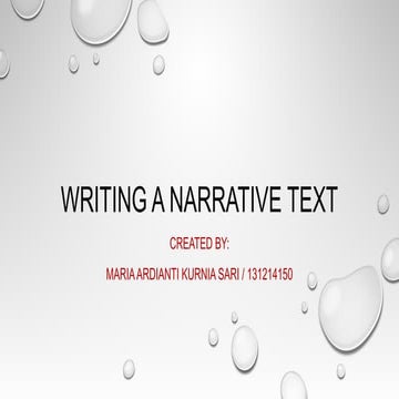 Writing a Narrative Text | PPT