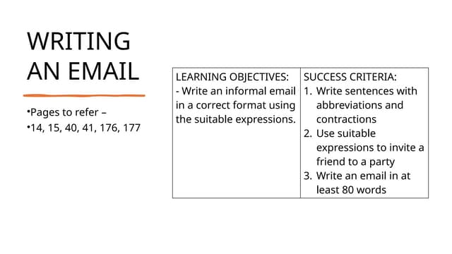 Writing an email (PT3 Latest Format) | PPTX