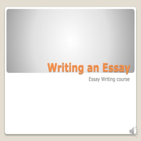 Writing an essay | PPT