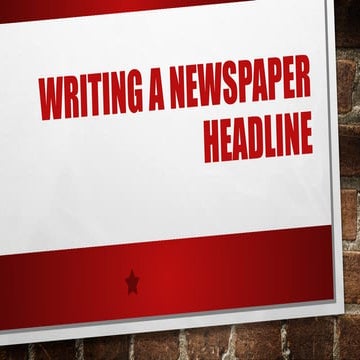 Newspaper headlines and leads | PPT