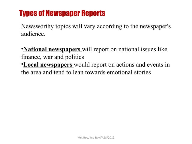 News report | PPTX