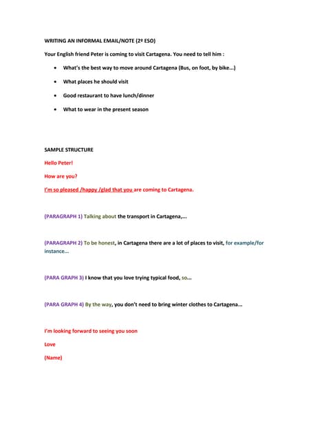 Email rubric 4º | PPT