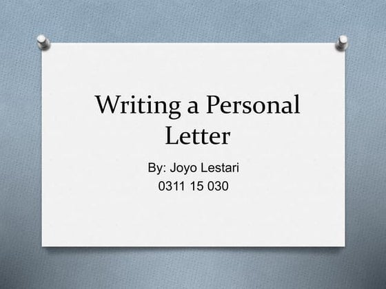Parts of a letter | PPT