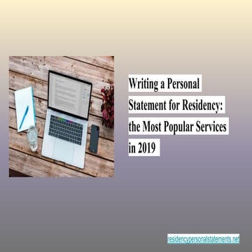Writing a personal statement for residency | PPTX