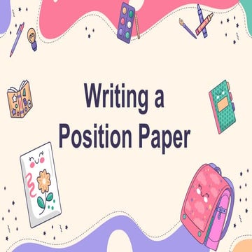 Writing a Position Paper with outline and example | PPTX