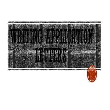 The writing application process powerpoint presentation | PPTX