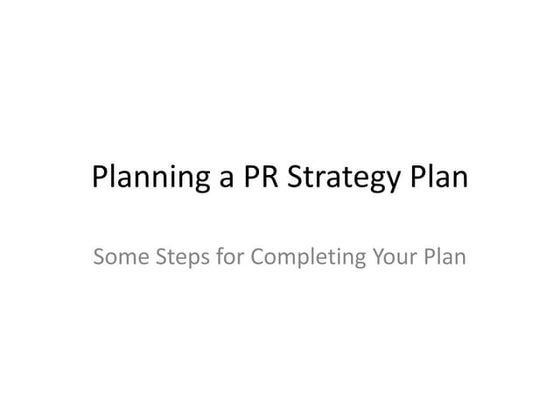 PR plan template free | DOCX | Business | Business and Finance