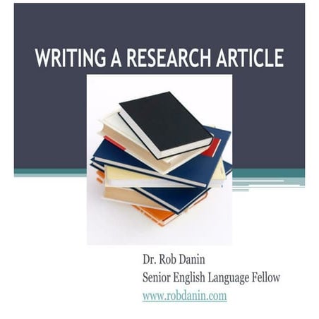 WRITING A RESEARCH ARTICLE | PPT
