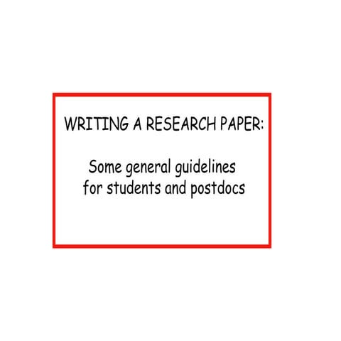 Writing a research_paper | PPT