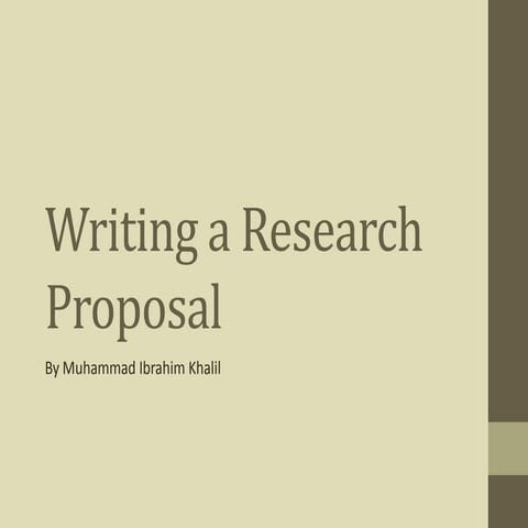 Writing a research proposal: Key chapters Explanation | PPTX