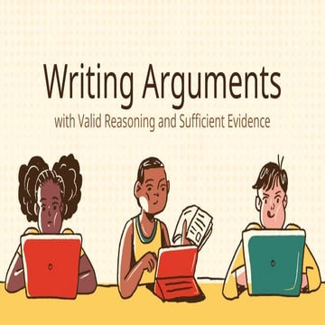 Writing Arguments English Educational Presentation In Brown And Yellow Lined Cartoon Style Pptx