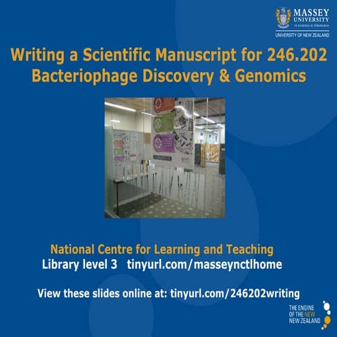 Writing a scientific manuscript | PPT