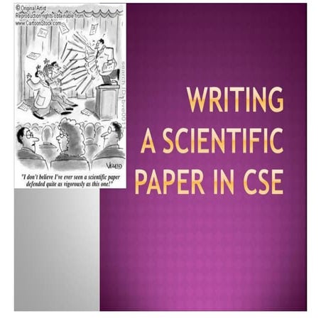 Writing A Scientific Paper In CSE | PDF