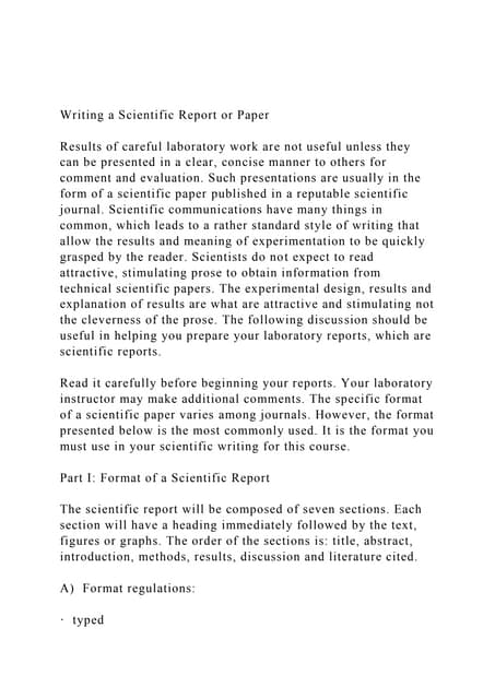 Lab report guidelines powerpoint presentation | PPT