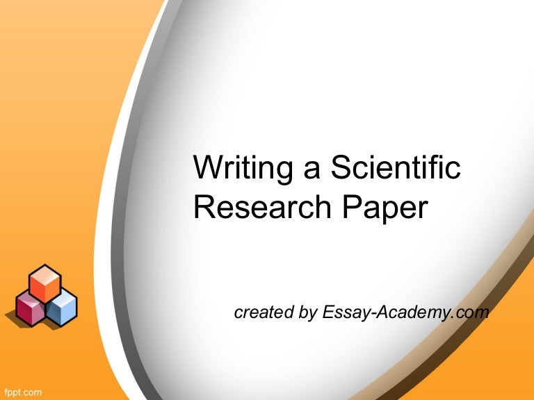 Writing a scientific research paper
