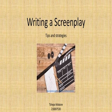 Writing a screenplay | PPTX