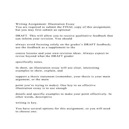 Writing Assignment Illustration Essay You are required to s.docx