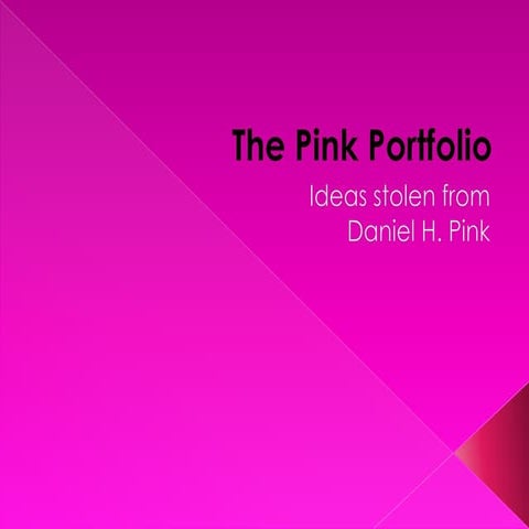 Pink Portfolio Exercises | PPTX