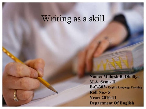 Writing skill | DOCX | Education