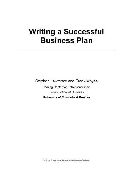 Business plan - Entrepreneurship | PPTX | Business Administration ...