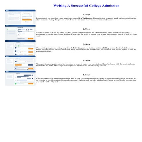 Writing A Successful College Admission | PDF