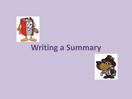 Summary writing | PPT
