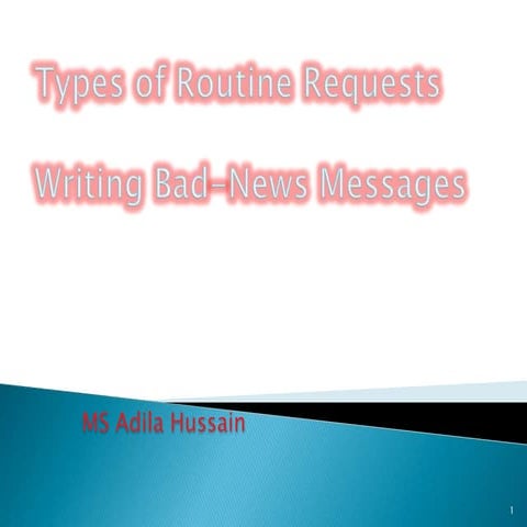 Writing Bad News Messages Pptx