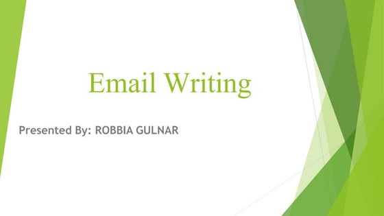 Email Writing in 5 Simple Steps - The Brain Gym | PPT