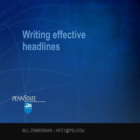 Writing Effective Headlines for Digital and Social Media | PPTX