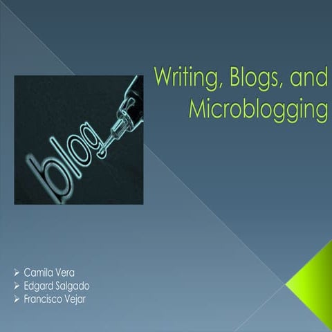 Writing, blogs, and microblogging | PPTX