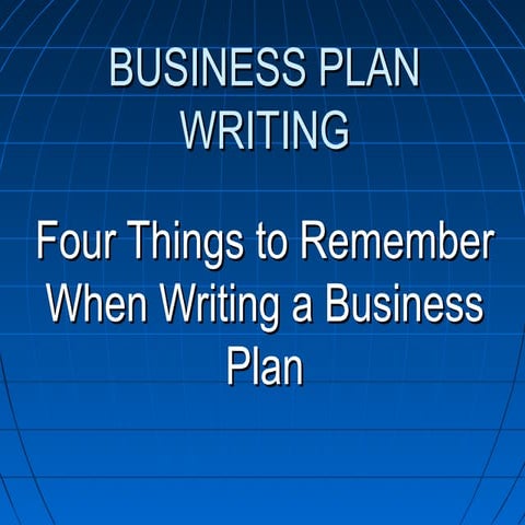 Business plan writing | PPT