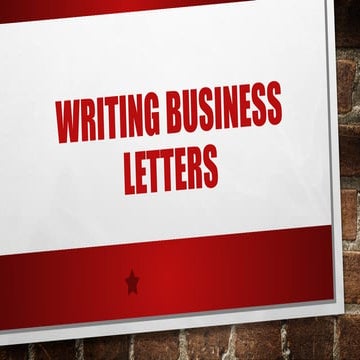 WRITING BUSINESS LETTERS.pptxLHHUGFFBJGU | PPTX