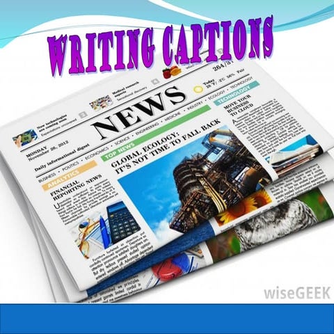 how to write the caption in the good way | PPT