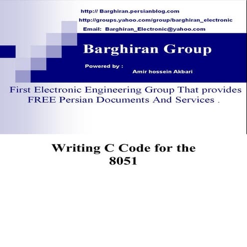 Writing C Code For The 8051 Pdf