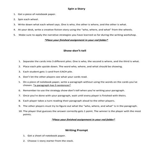 Year 1 Writing Week 6 | PPTX