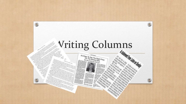 Writing Columns