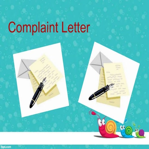 Writing Complaint Letter | PPTX