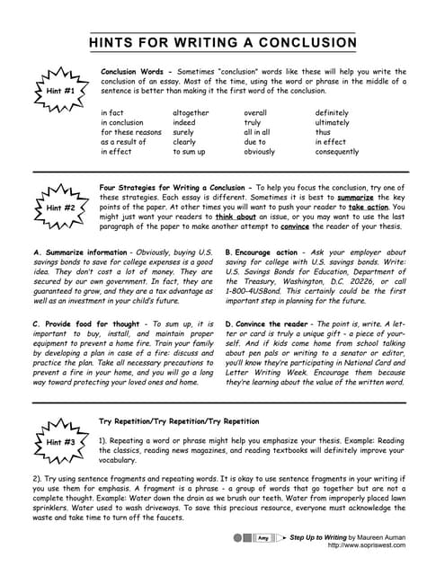 Persuasive Essay Conclusions -- OSPI | PPT