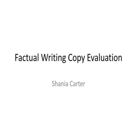 Writing copy evaluation | PPTX
